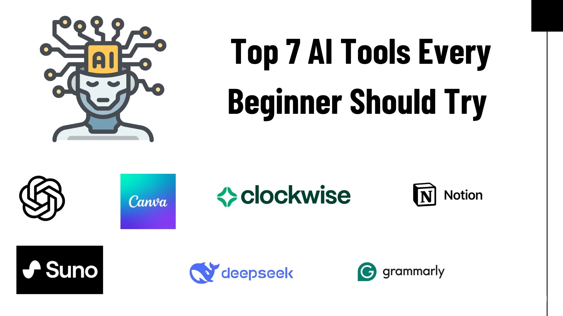 TOP 7 AI TOOLS FOR BEGINNER 2025 (no technical skills required) - Inipy